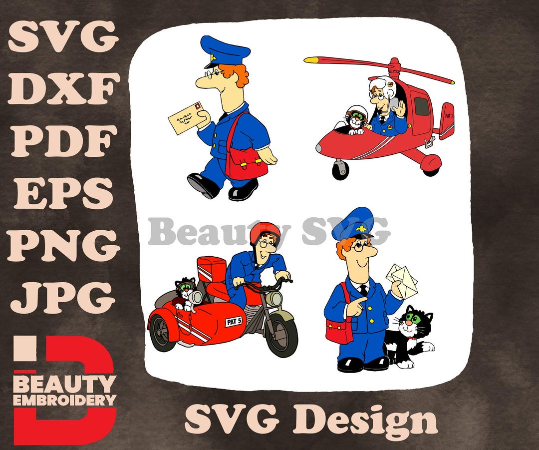 Postman Pat With Jess the Cat Delivering Mail Van Helicopter Greendale ...