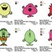 Package 30 Mr Men Embroidery Designs - Etsy