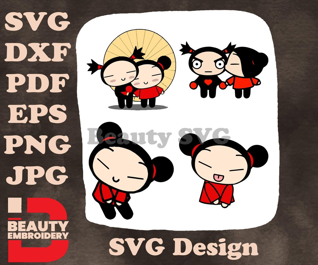 Pucca and Garu Ninja Love Story Couple Kissing Back to Back Cute ...