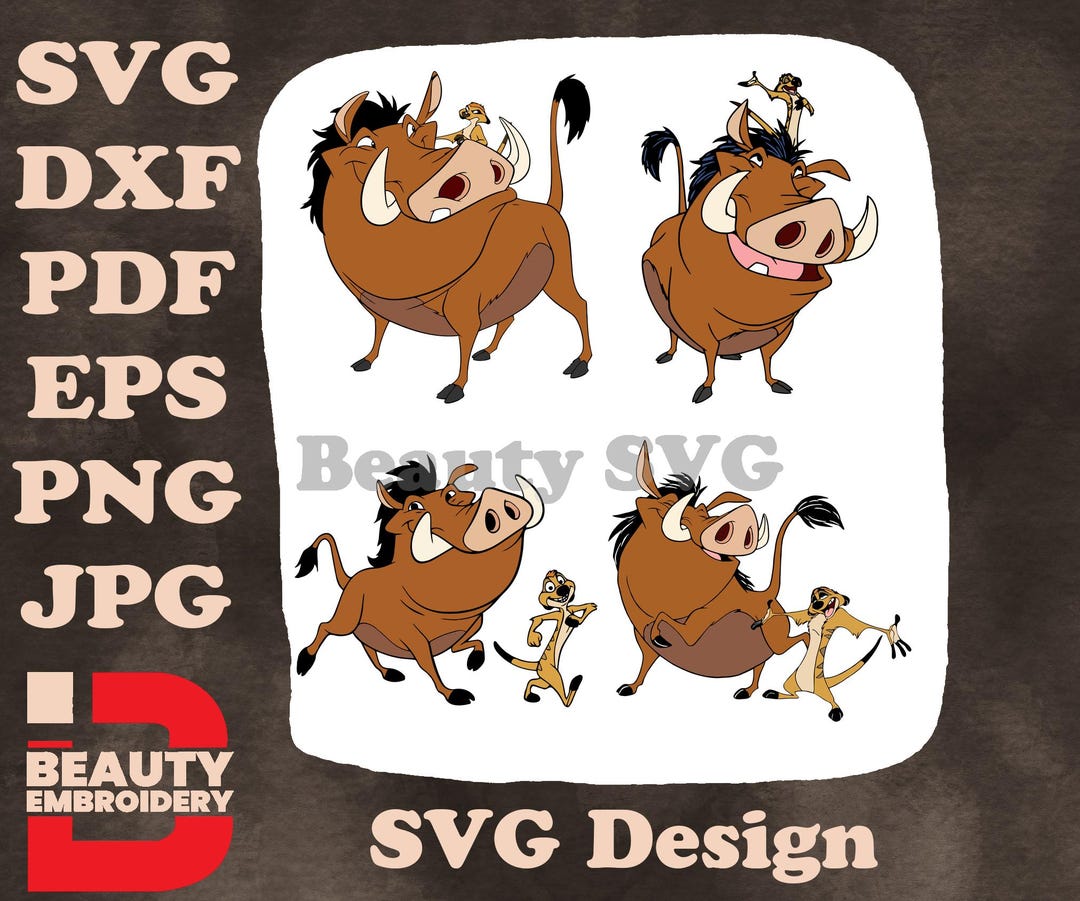 The Lion King - Timon and Pumbaa Walking Together - Meerkat and Warthog ...