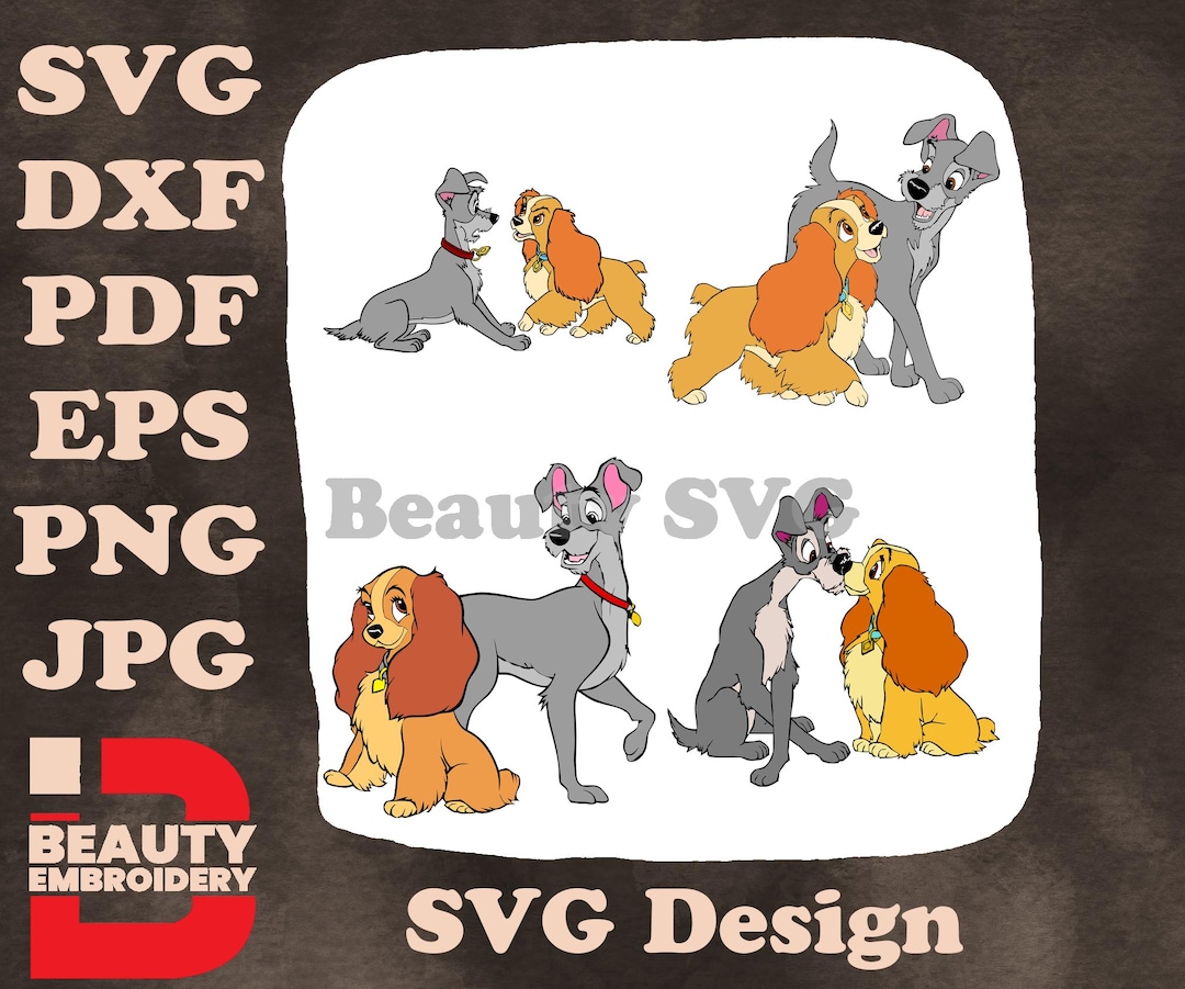 Lady and the Tramp - Lady and Tramp Affectionate Poses - Romantic Dog ...