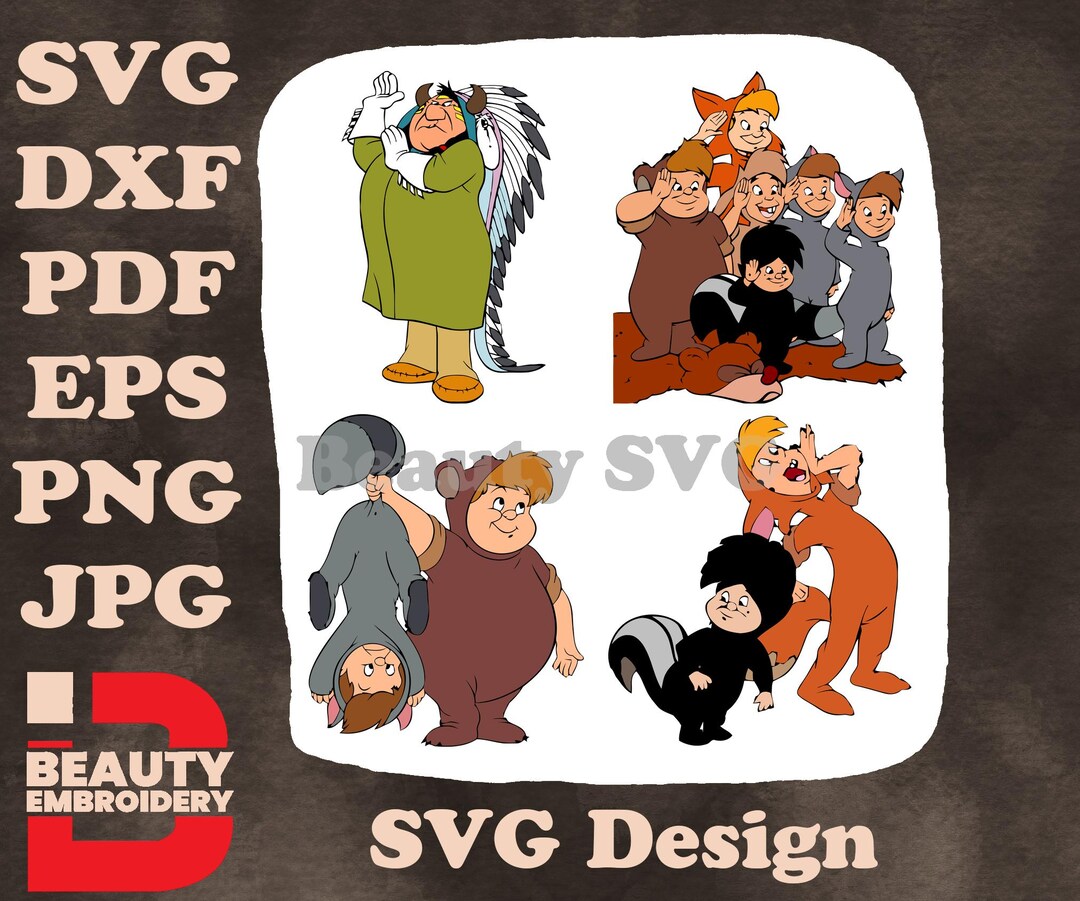 Peter Pan's Mr Smee and Lost Boys Group - Cubby Slightly Nibs Twins and ...