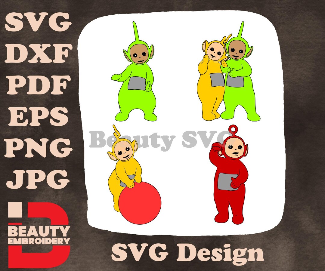 Teletubbies Tinky Winky Dipsy Laa Laa Po Individual Character Poses and ...