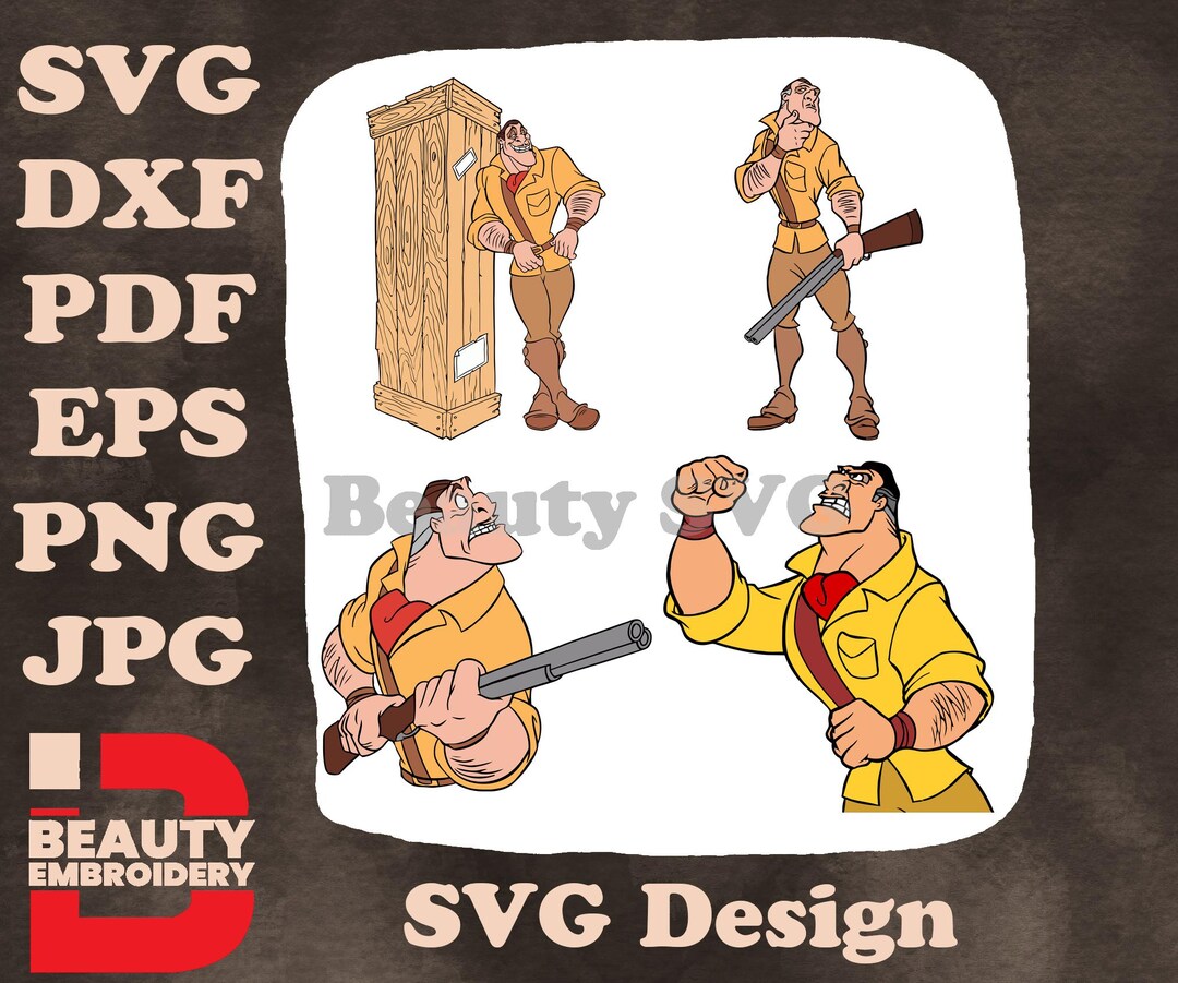 Disney Tarzan Clayton Villain Hunter With Rifle Confident Menacing ...