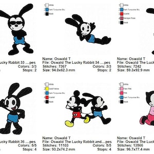 Package 12 Oswald 05 Embroidery Designs - Etsy