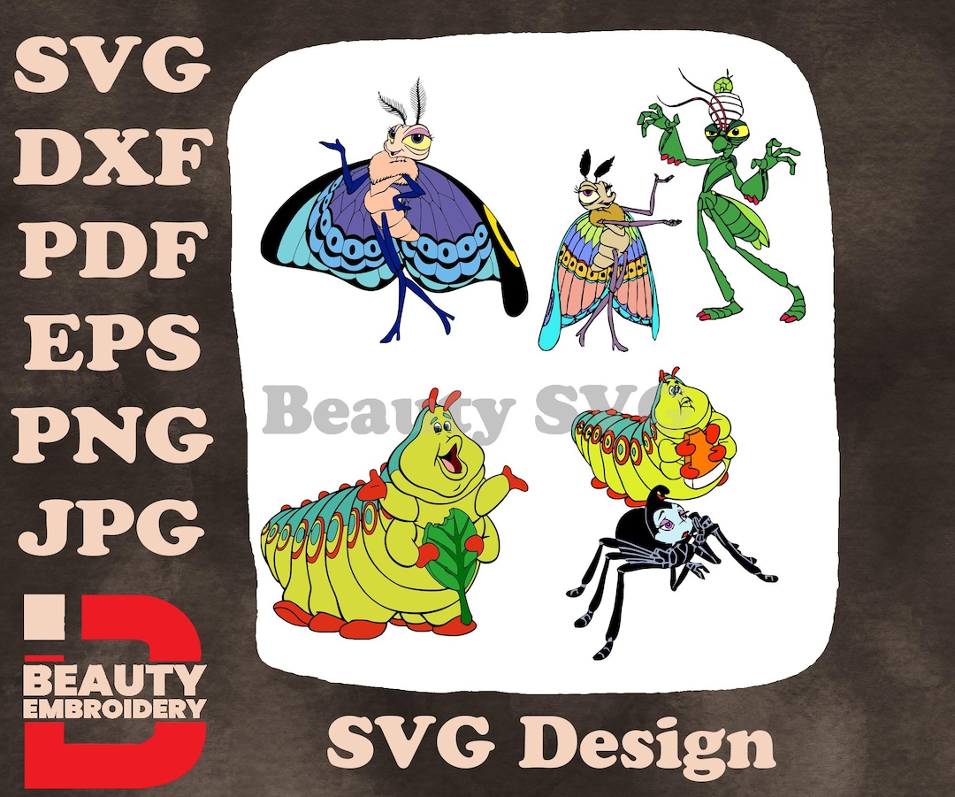Disney A Bugs Life Gypsy Moth Heimlich Butterfly Manny Praying Mantis ...