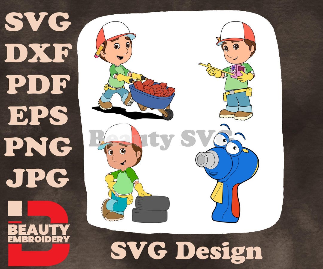 Handy Manny and Tools - Manny With Wheelbarrow and Tire - Felipe ...