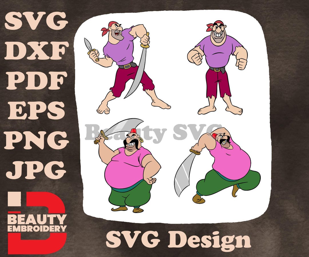 Peter Pan's Mr Smee the Comical Pirate Crew Member - Sword Wielding and ...