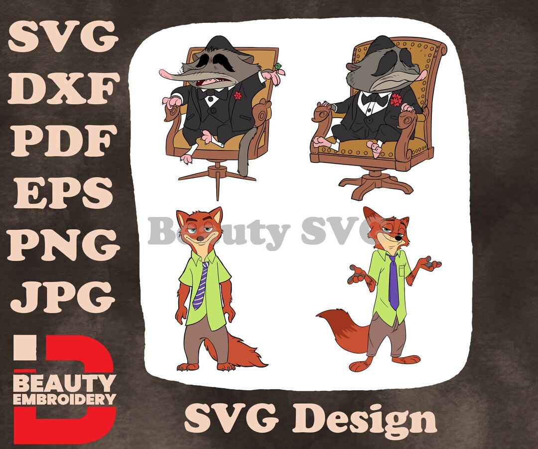 Zootopia - Nick Wilde the Sly Fox and Mr Big the Crime Boss - Disney ...