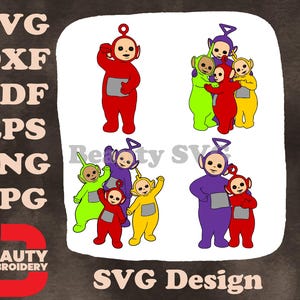 Teletubbies Group Tinky Winky Dipsy Laa Laa Po Playful Interactions and ...