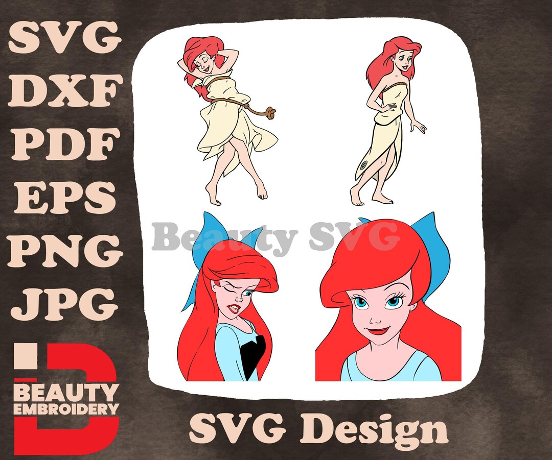 Disney Little Mermaid Ariel Peasant Dress Human Form Blue Bow Close Ups ...