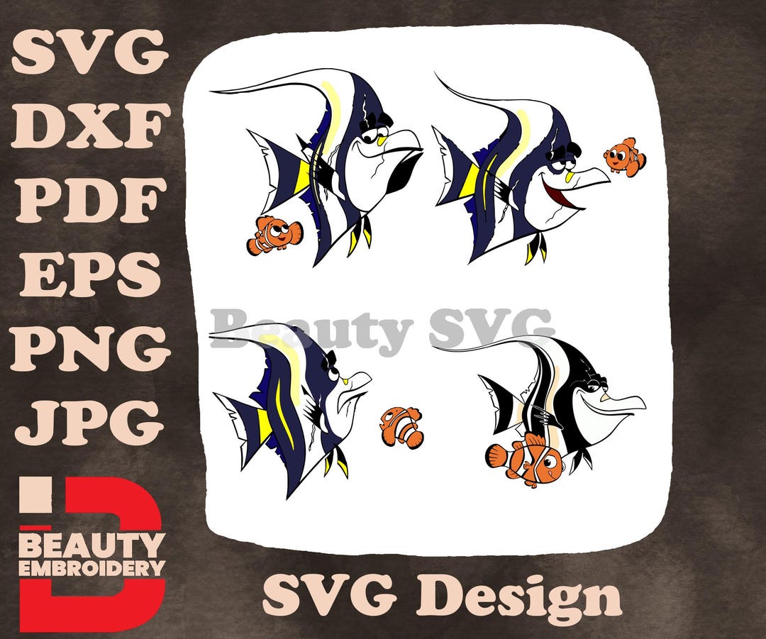 Disney Pixar Finding Nemo Gill Moorish Idol With Nemo Tank Gang Leader ...
