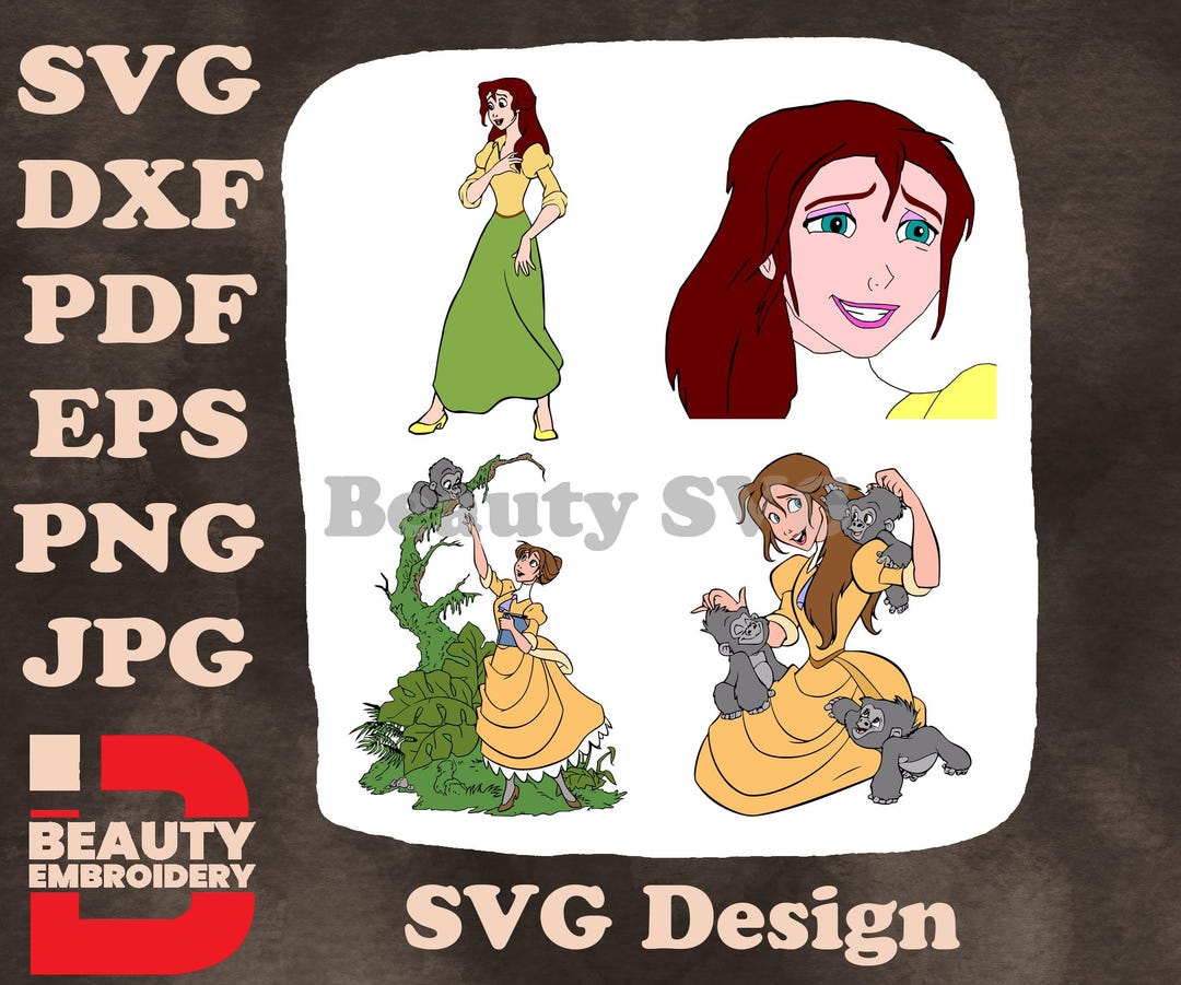 Disney Tarzan Jane Porter Close up Portrait With Tarzan Snake Encounter ...