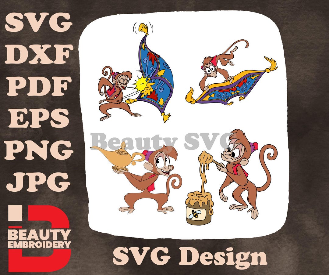 Disney Aladdin Abu Monkey Magic Carpet Ride Sorcerer Jafar Staff Honey ...