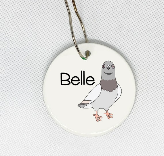 Pigeon Dove Ceramic Cage Name Tag Personalized Birdcage - Etsy