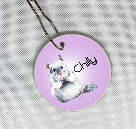 Chinchilla Chinchilla Name Tag Cage Tag Cute Chinchilla - Etsy