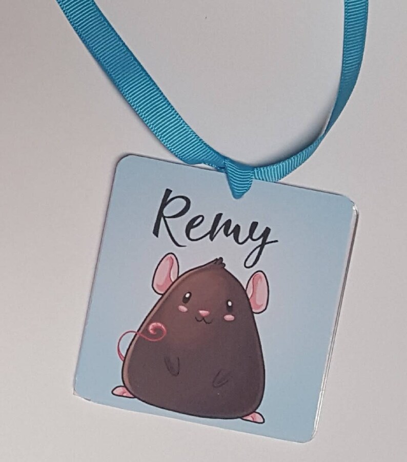 Rat cage tag Cute rat name tag Personalized name tag for | Etsy