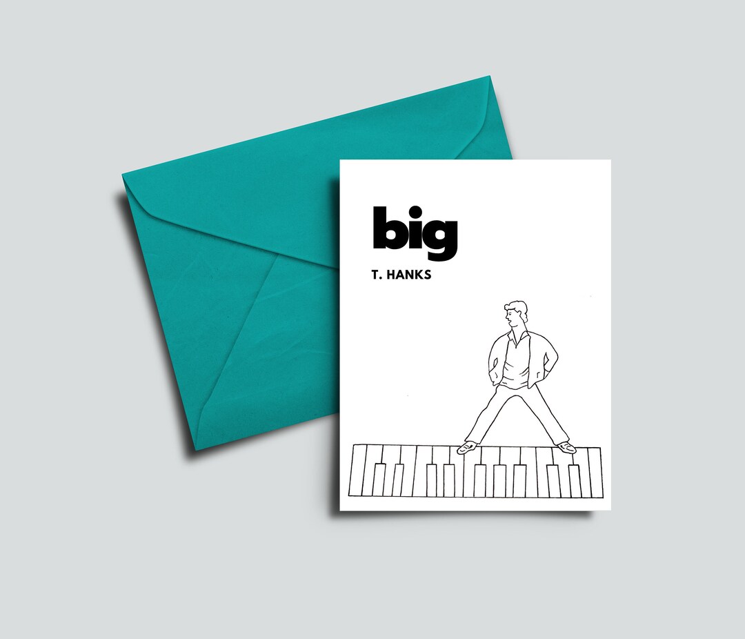 Big Thank You Card - Tom Hanks - Blank Greeting Card - Etsy