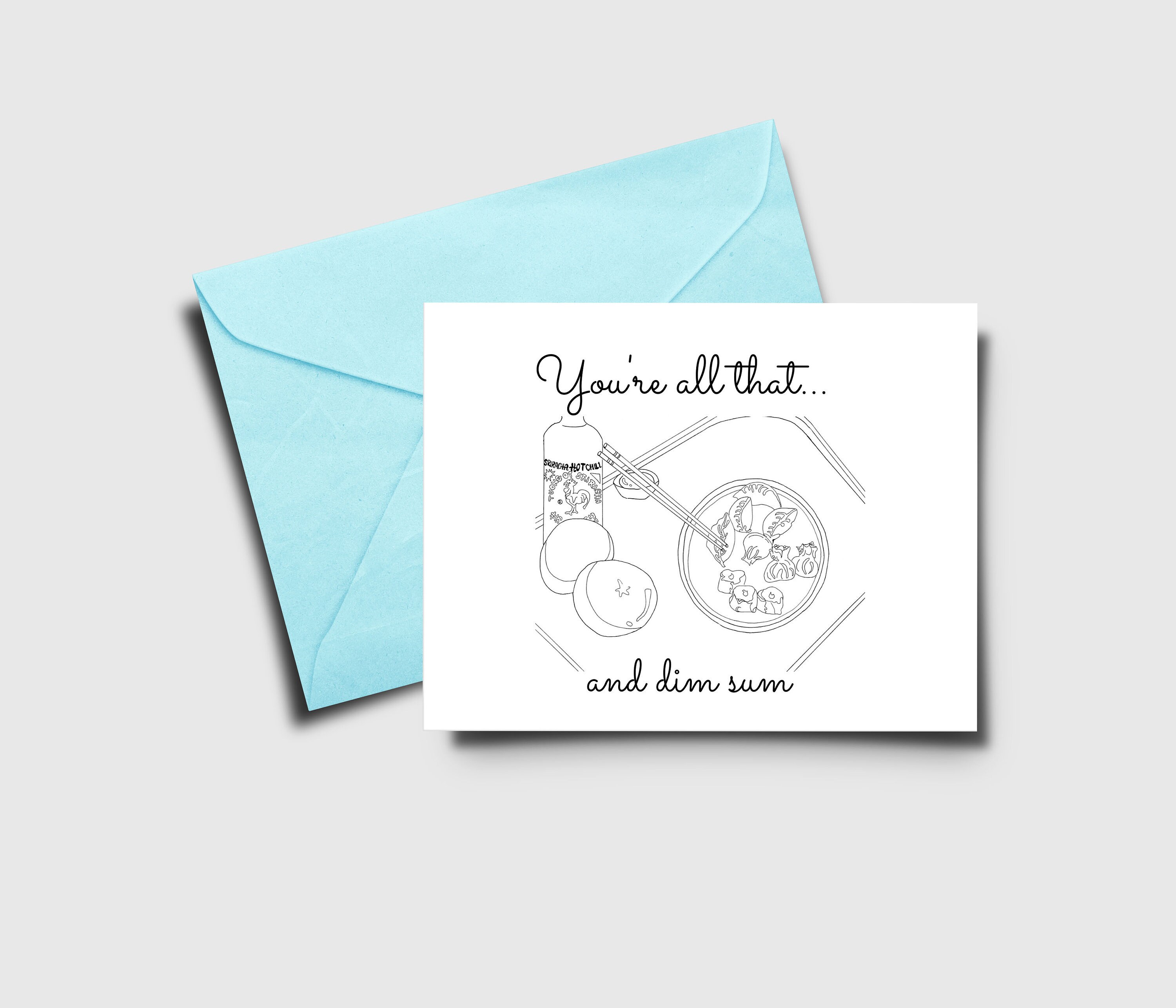 You're All That and Dim-sum Just Because Card Dumpling - Etsy