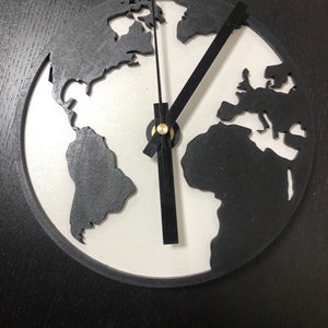 Wall Clock World, Wooden Clock - Etsy