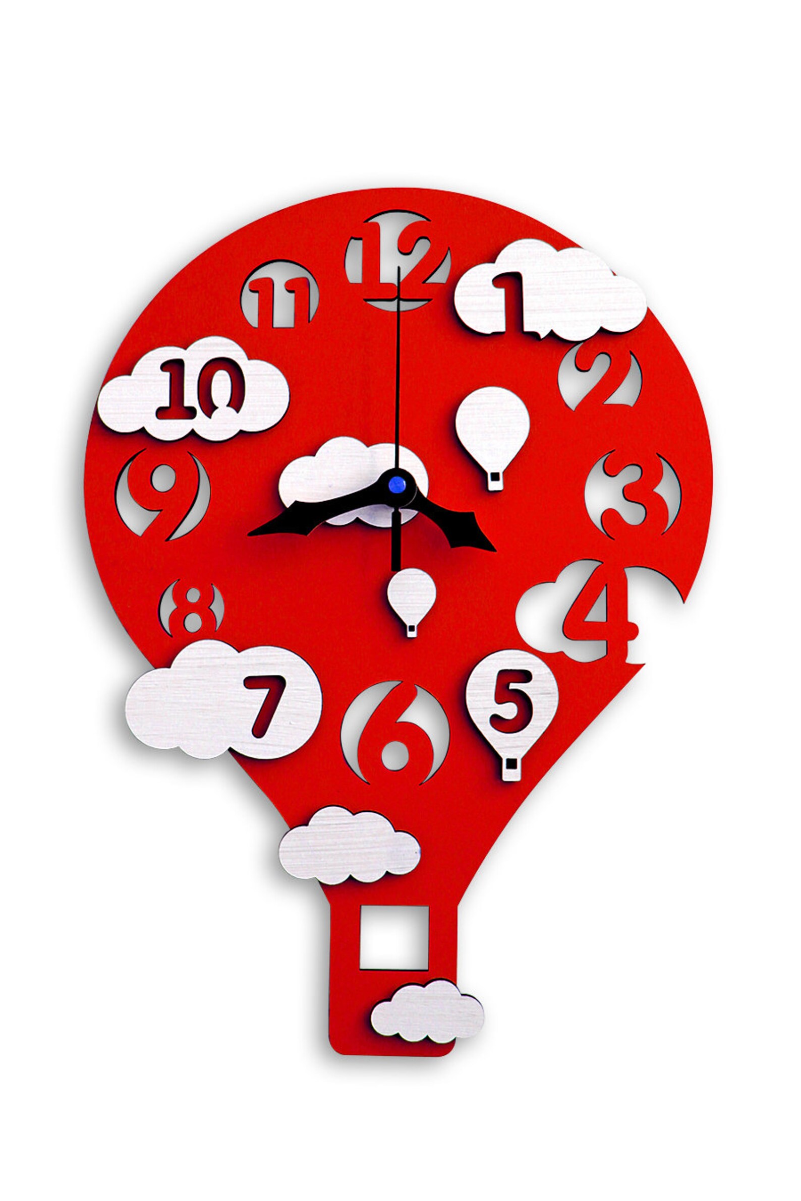 Clock Hot Air Balloon Wall Clock for Nursery - Etsy