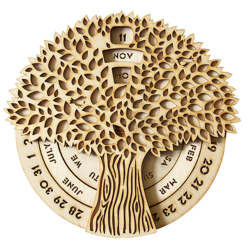 Wooden Calendar - Etsy