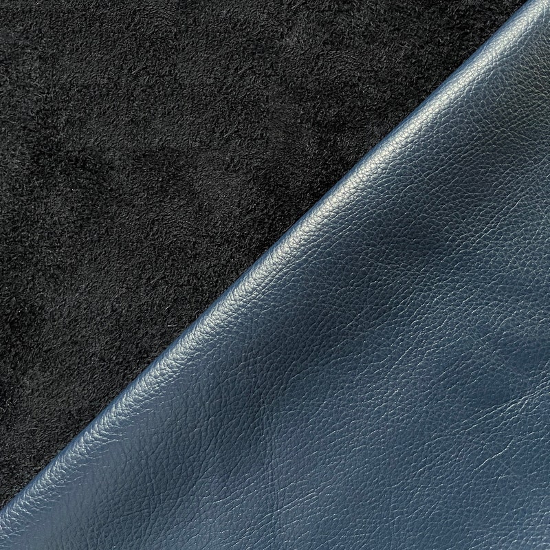 Leather Hide Navy Blue - Etsy
