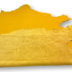 Butterscotch Natural Grain Cowhide Leather Skins. Genuine Cow Leather ...