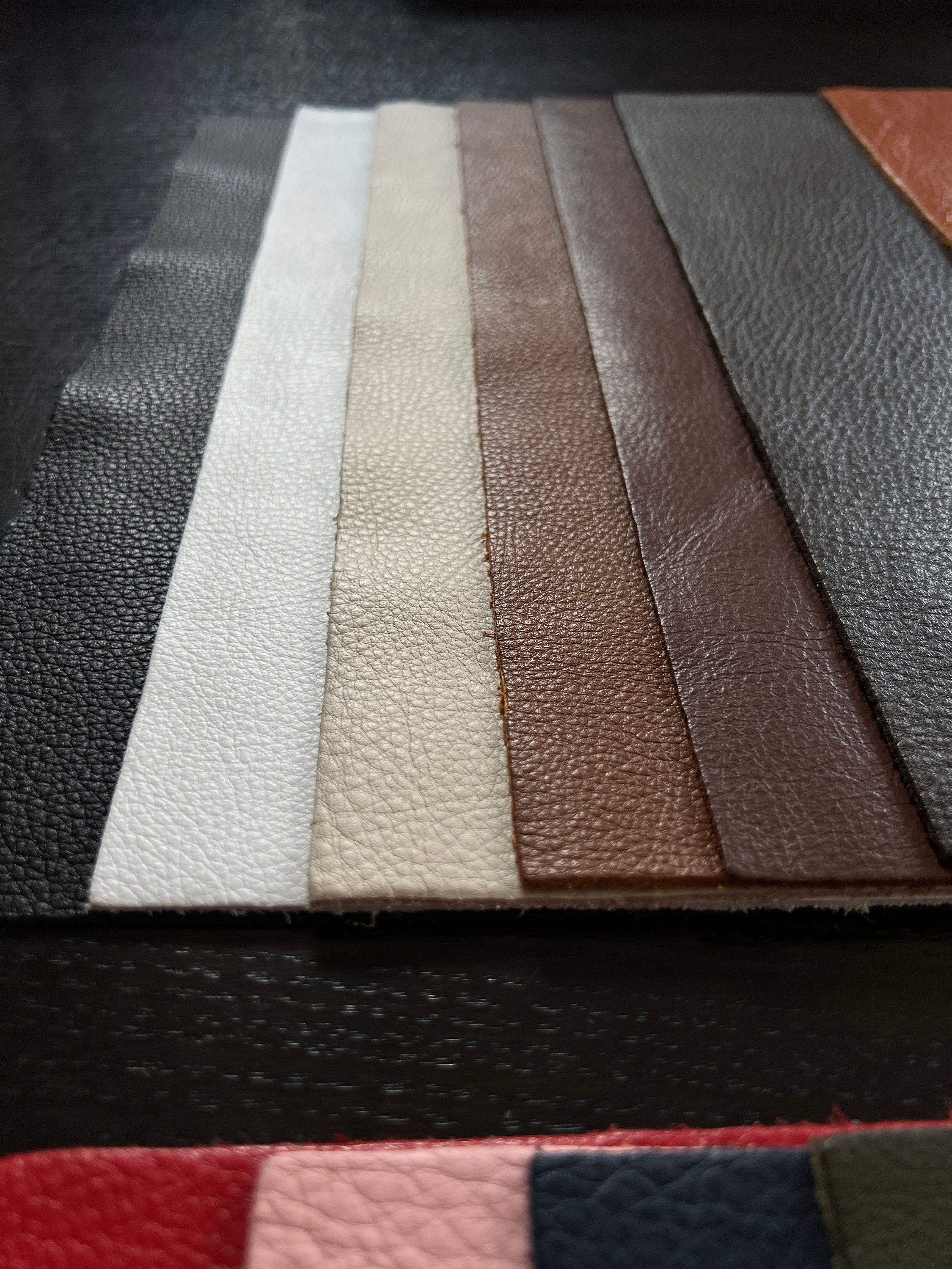 Off White Natural Grain Cowhide Leather: 12" X 12" Pre Cut Leather ...