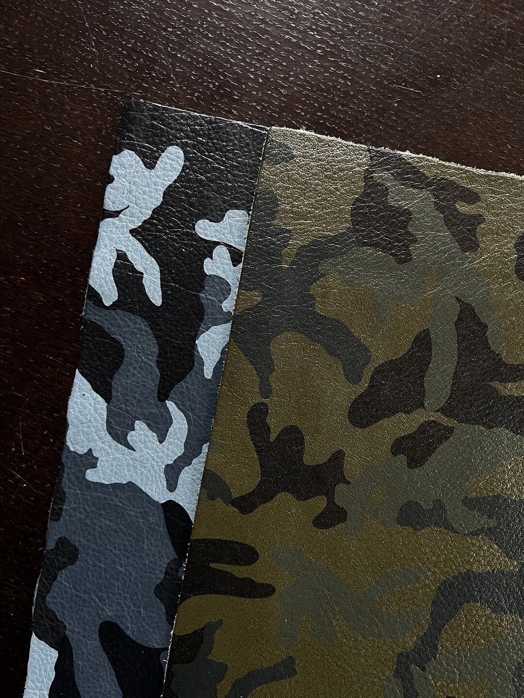 8.5" X 11" Camouflage Cowhide Leather Panels Ideal for Arts and Crafts ...