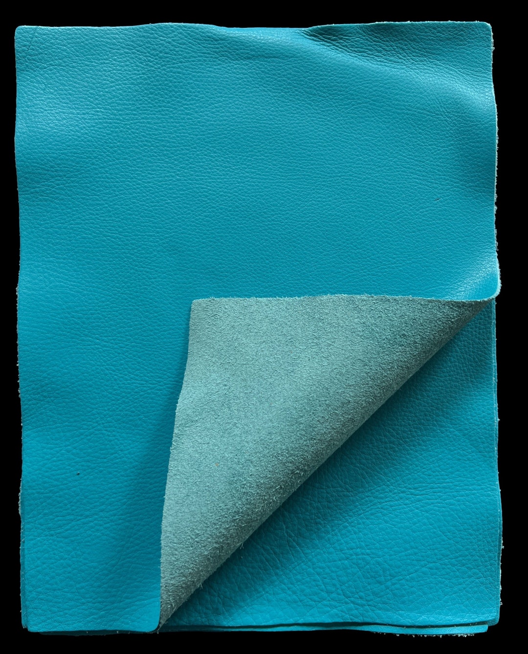 Turquoise Blue Cowhide Leather: 8.5'' X 11'' Pre Cut Leather Pieces - Etsy