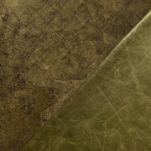 Olive Pull up Distressed Cowhide Leather. Genuine Cow Leather Ideal for ...