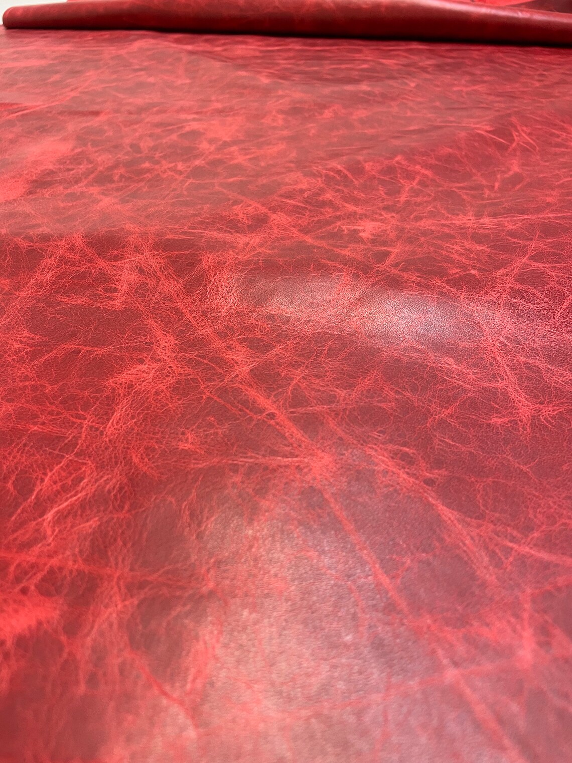 Red Pull up Cowhide Leather Skins - Etsy