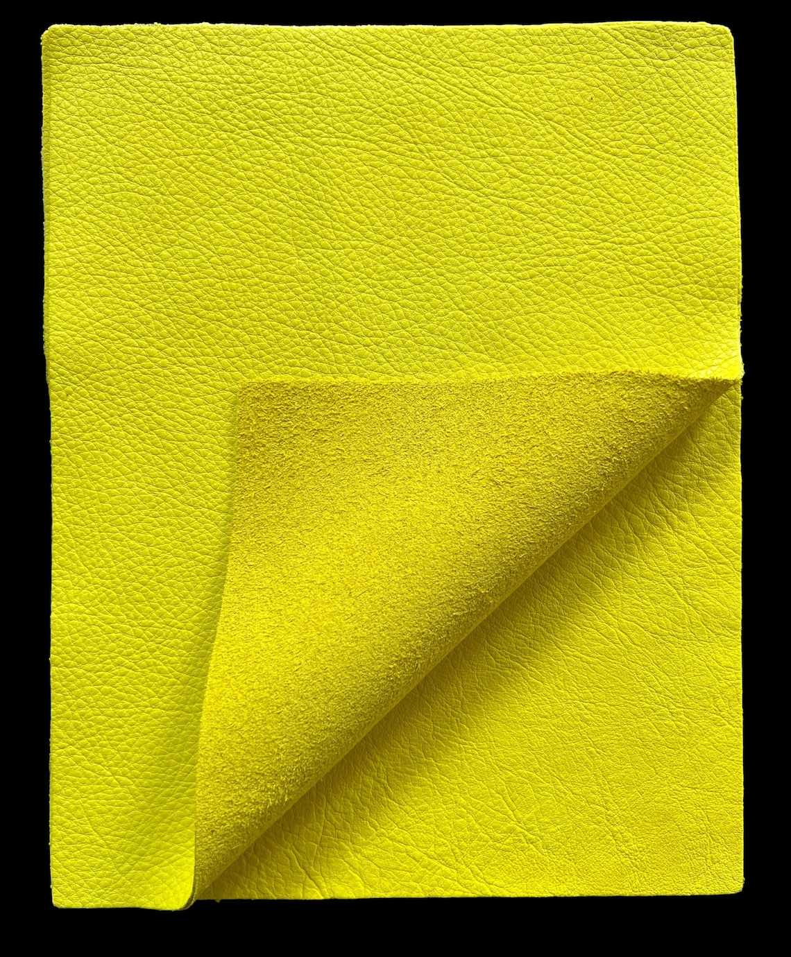 Lemon Yellow Natural Grain Cowhide Leather: 8.5" X 11" Pre Cut Leather ...
