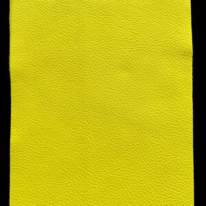 Lemon Yellow Natural Grain Cowhide Leather: 8.5" X 11" Pre Cut Leather ...