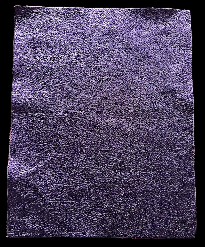 Purple Metallic Natural Grain Cowhide Leather: 8.5'' X 11'' Pre Cut ...
