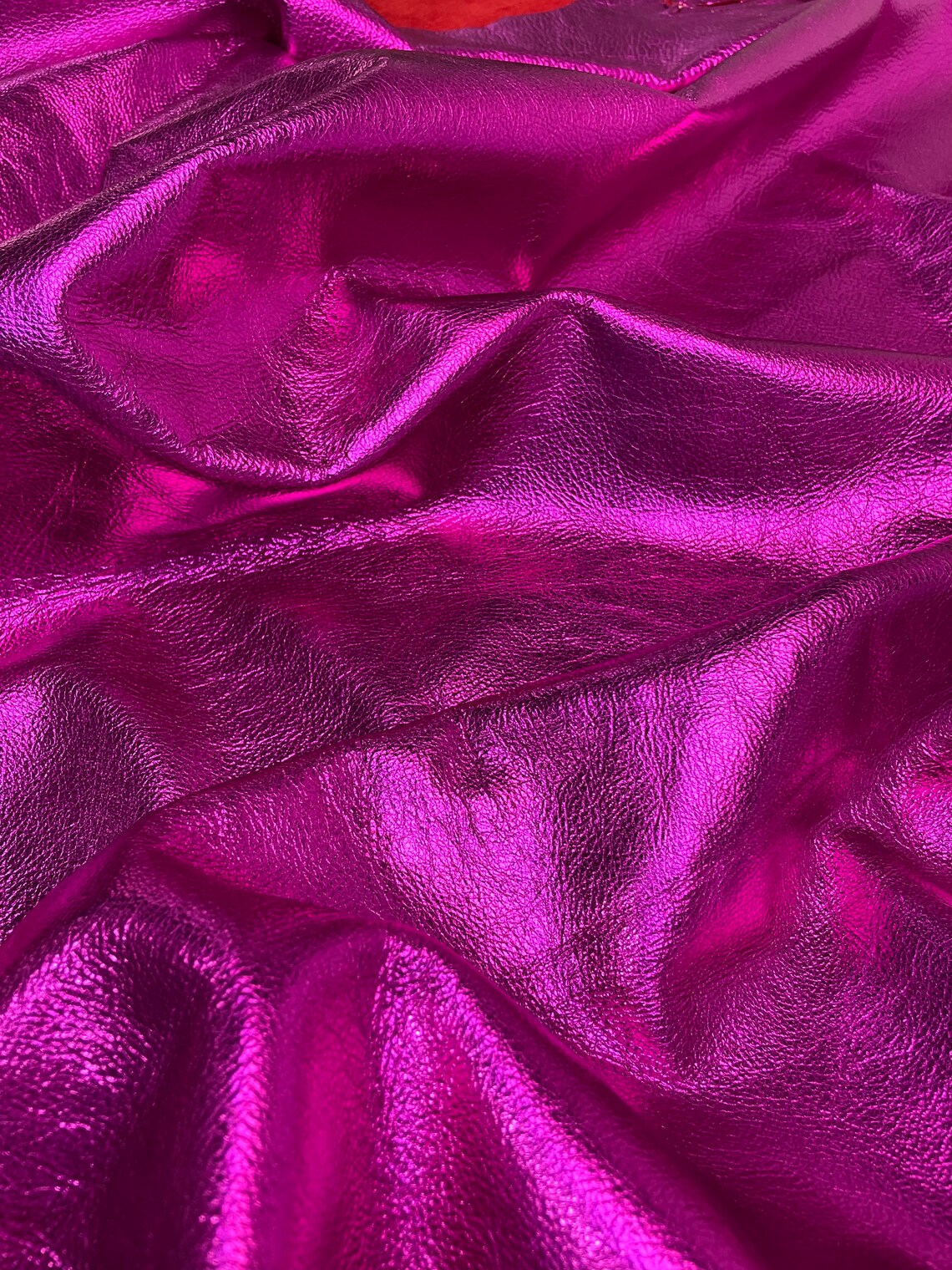Hot Pink Metallic Cowhide Leather Skins - Etsy