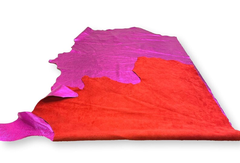 Hot Pink Metallic Cowhide Leather Skins - Etsy