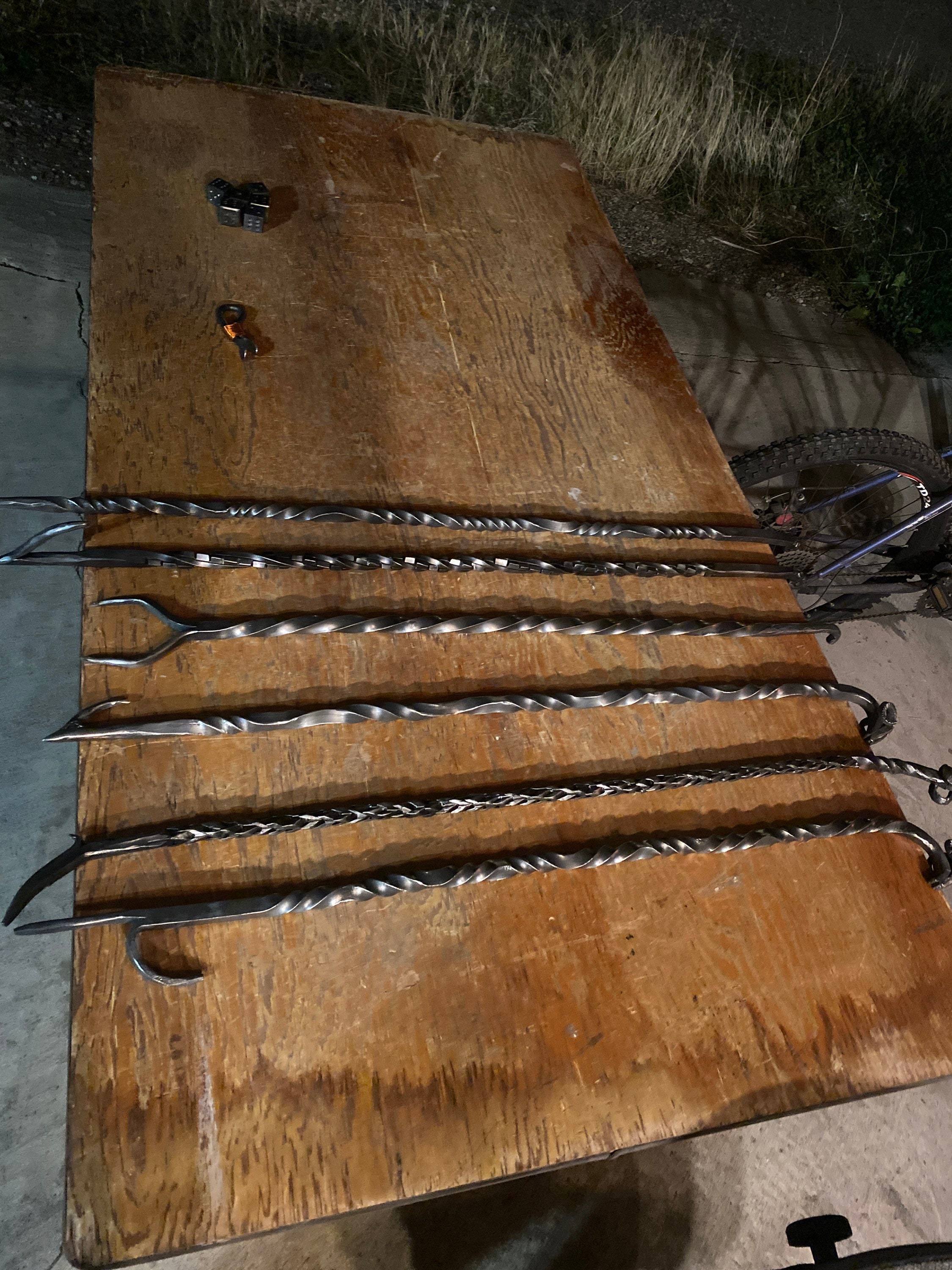 Hand Forged Steel Fire Pokers - Etsy