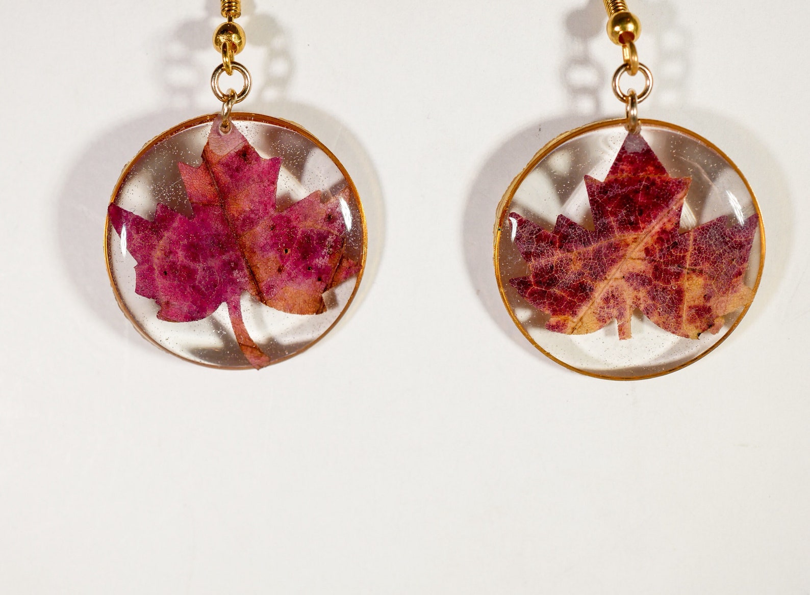 Real Maple Leaf Earrings, Autumn Leaf Dangles, Fall Jewelry, Fall Gift ...