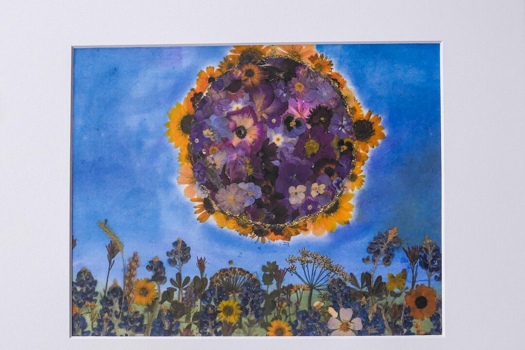 Pressed Flower Eclipse Art - Etsy