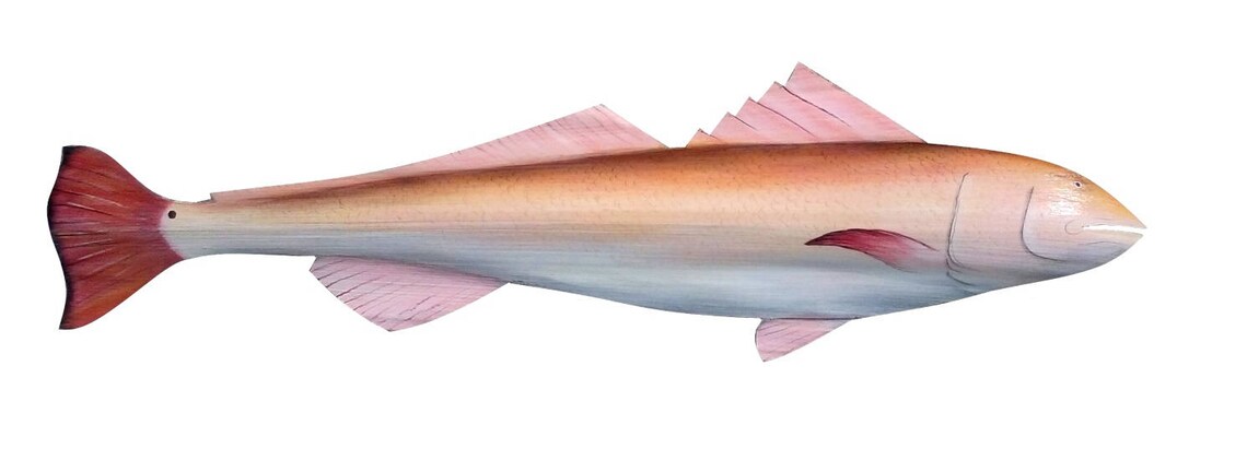 Redfish Hand Carved and Painted From Palm Tree Frond Fish Art Marine ...