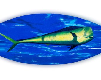 Surfboard Wall Art Marlin Fish Handcrafted Hand Painted - Etsy