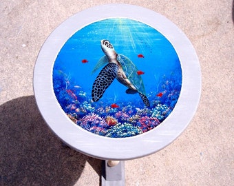 Sea Turtle End Table - Etsy