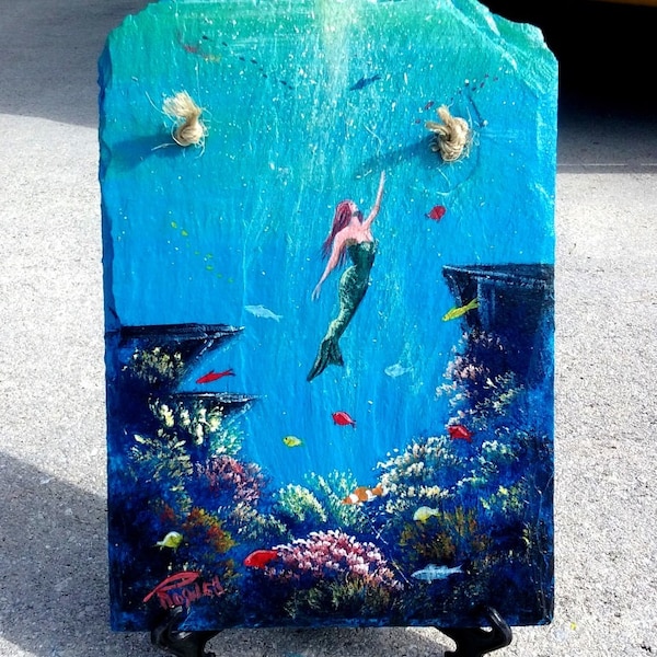 Paintings on Slate - Etsy