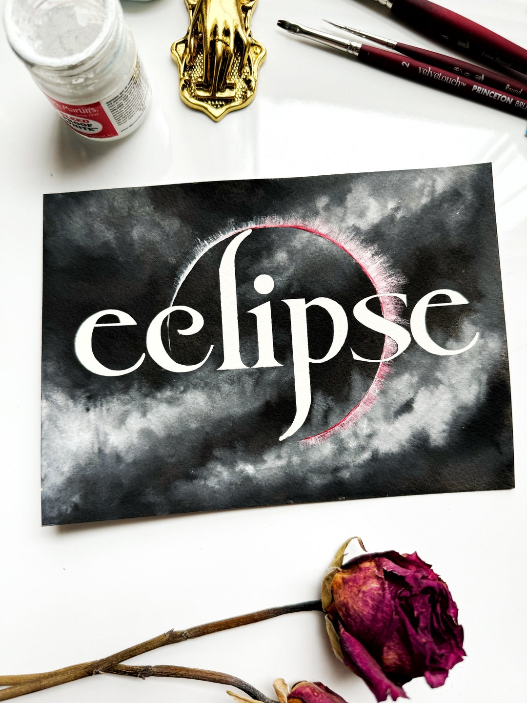 Eclipse Painting-original Art-watercolor Painting - Etsy
