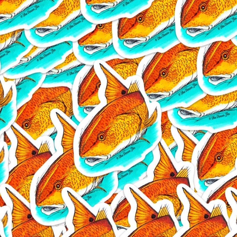 Redfish Sticker - Etsy UK
