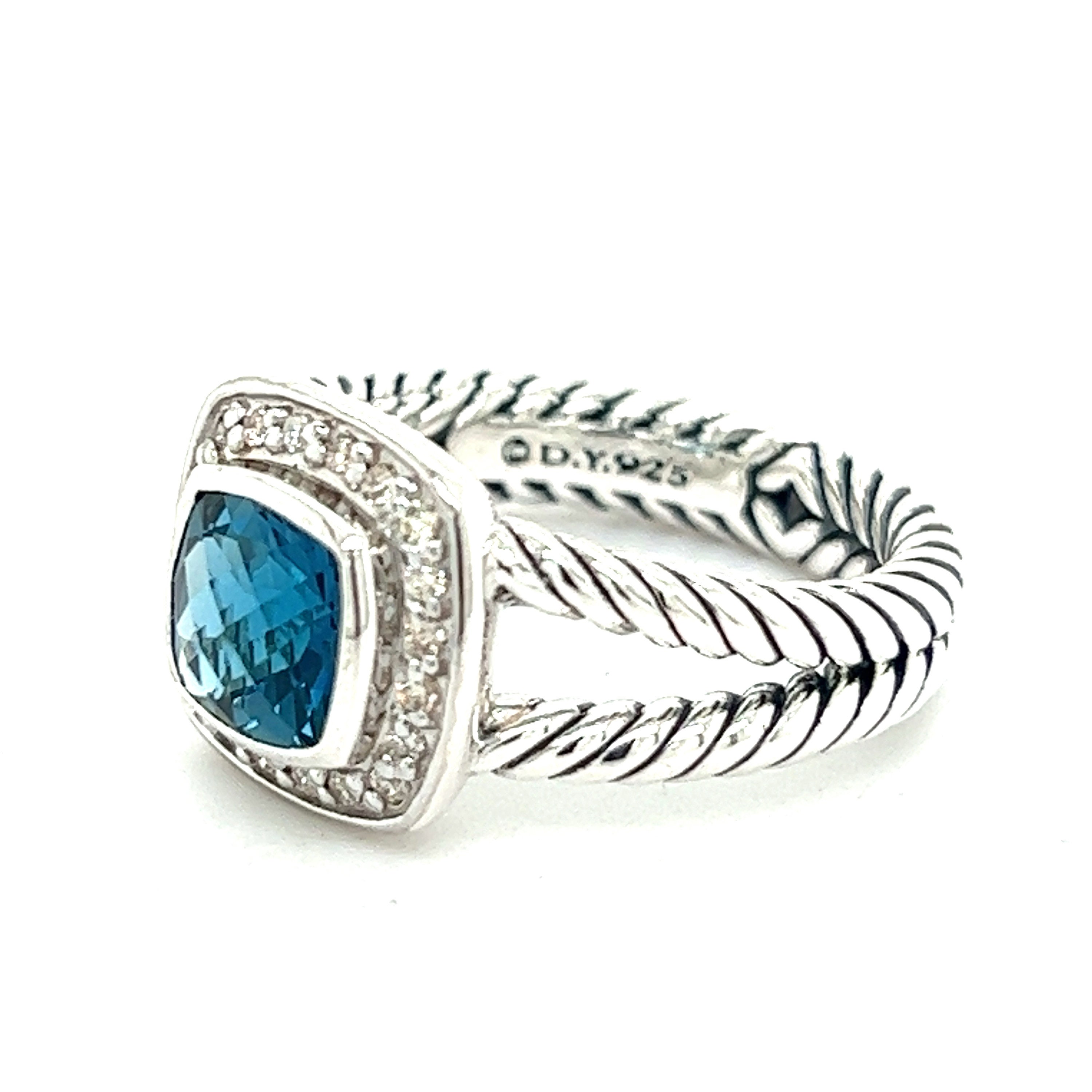 David Yurman Authentic Estate London Blue Topaz Petite Albion - Etsy