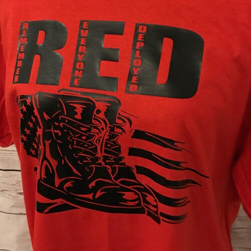 RED FRIDAY FLAG Shirt Remember Everyone Deployed Deployment | Etsy