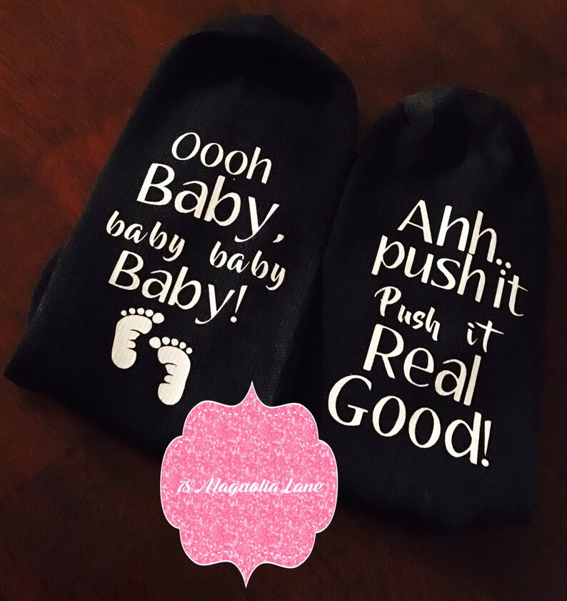 Delivery Socks Maternity Labor Socks Oh Baby Baby. Push It - Etsy